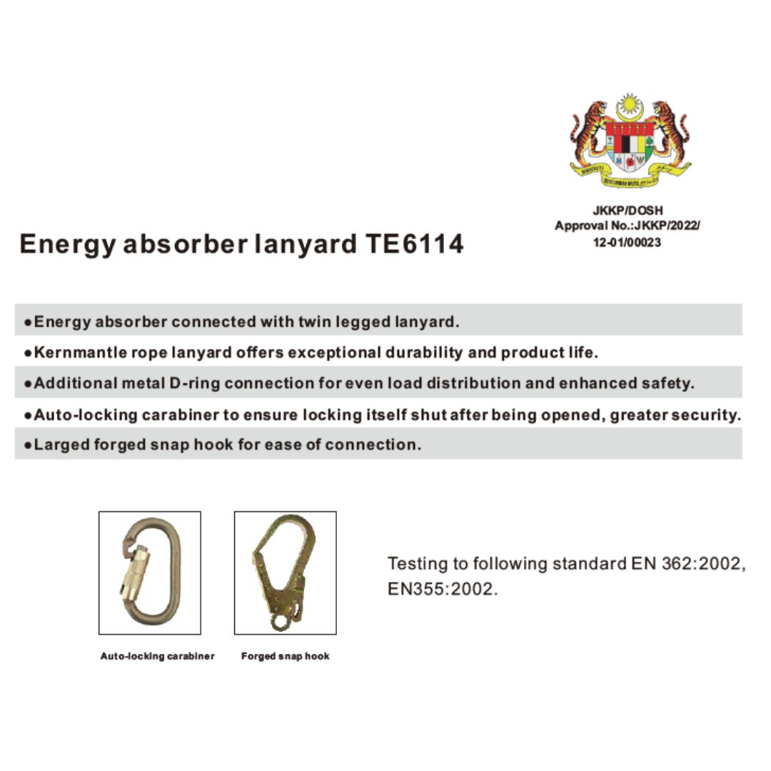 BST Full Body Harness with Energy Absorber & Lanyards - Shieldwise Solution