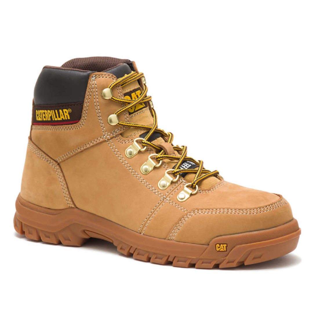 CAT Caterpillar P90801 Men's Outline Steel Toe Honey Reset Work Boots ...